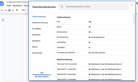 Google Docs Shortcuts Tastenkombinationen für Windows und macOS IONOS