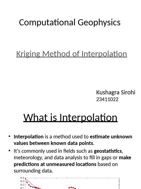 Krigingmethodpresentation Pdf Variance Statistical Analysis
