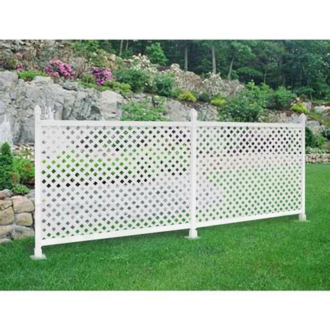 Snapfence 2 Ft 75 In X 4 Ft W White Modular Vinyl Lattice Fence