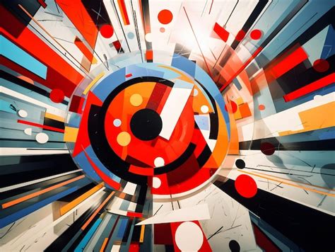 Premium AI Image Abstract Colourful Background With Concentric Circles Rendering Of Chaotic