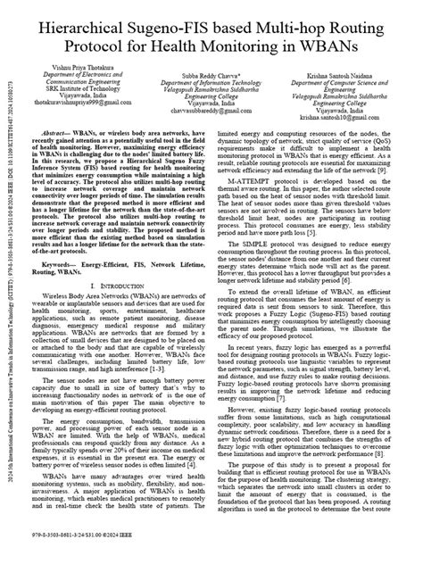 Conference Paper 3 Hierarchical Sugeno Fis Based Multi Hop