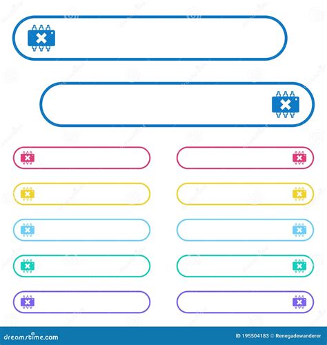 Hardware Failure Icons In Rounded Color Menu Buttons Stock Vector Illustration Of Buttons