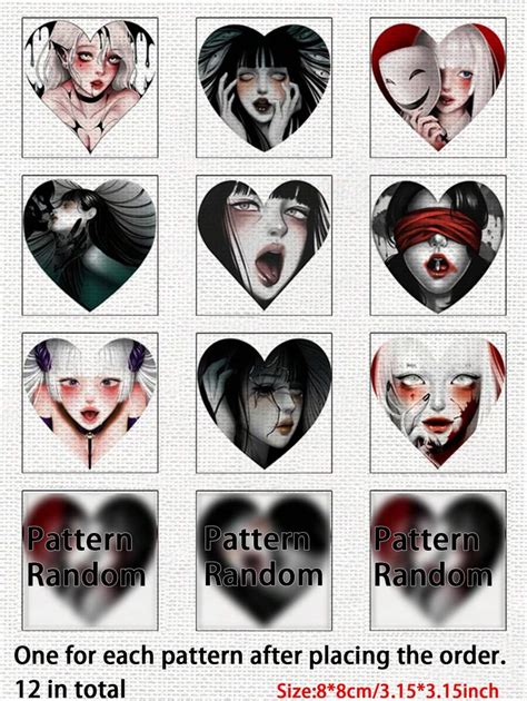 12 ชิ้น Black Theme สติ๊กเกอร์รอยสักชั่วคราวชุดเซ็กซี่กันน้ำชายและหญิงคอสเพลย์ Props ยาวนาน