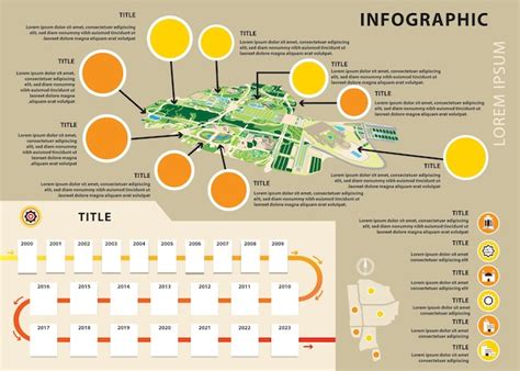 Map And Timeline Premium Vector