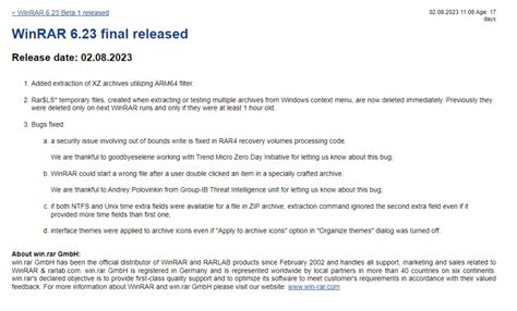 Winrar 中的零日漏洞 Cve 2023 38831 对用户构成的威胁，升级 623 及更高版本后可避免 牛新网