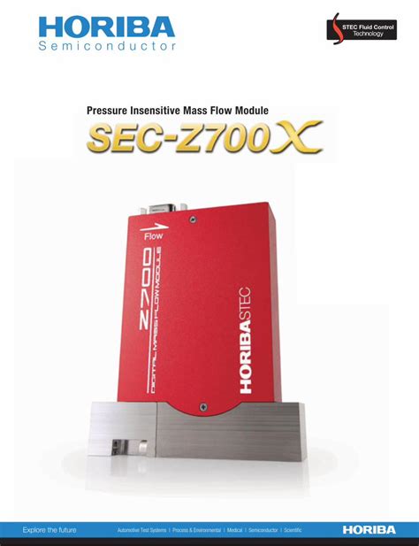 Pdf Digital Mass Flow Module Sec Z700x Series Horiba※2 Flow Accuracy Response Time