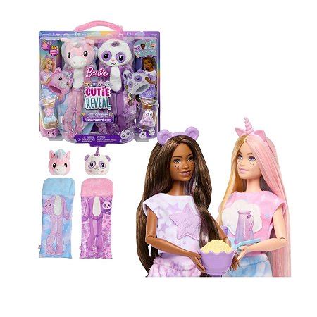 Barbie Cutie Reveal Festa Do Pijama Original Mattel Hry15 Loja Zuza