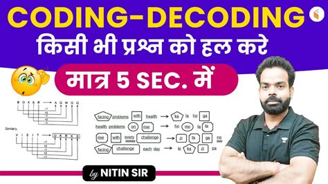coding decoding tricks reasoning by nitin sir coding decoding for