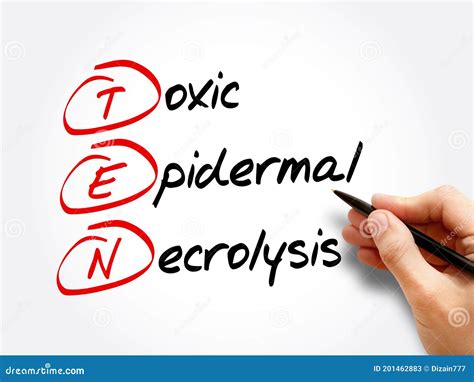 Ten Toxic Epidermal Necrolysis Acronym Stock Image Image Of