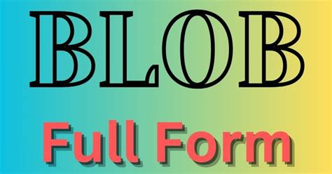 BLOB Full Form In Hindi ब एल ओ ब क फल फरम कय ह