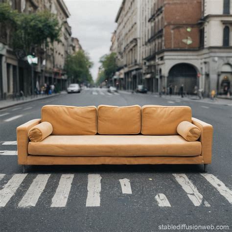 Street Scene Sofa In Middle Stable Diffusion Online