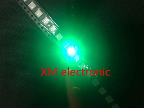 200pcs 5050 SMD Green PLCC 6 3 CHIPS 9000 MCD Ultra Bright LED High