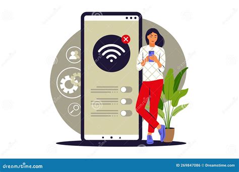 No Connection Concept No Internet Search Wireless Network Signal On