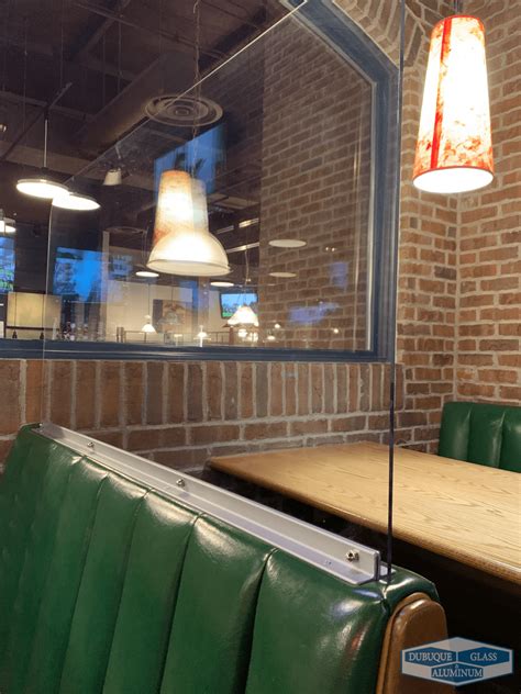 Dubuque Glass And Aluminum Protective Booth Back Shield Dubuque Glass