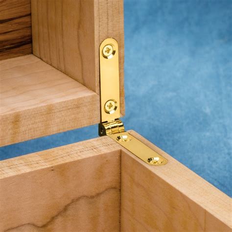 Solid Brass Standard Side Rail Hinges Pair Rockler Woodworking And