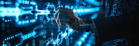 A Businessman Using Blockchain Technology To Ensure The Integrity And Security Of Legal