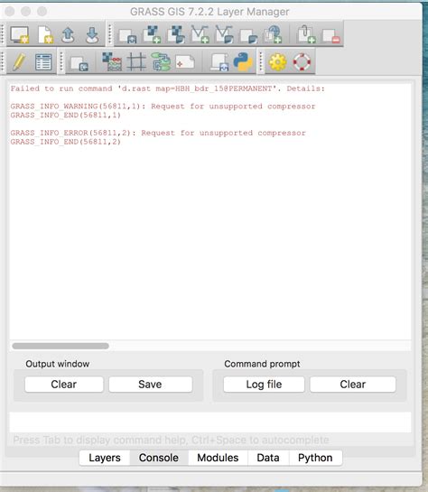 Grass User Raster Map Unsupported Compressor Error Grass User Osgeo Discourse