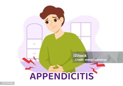 Illustration De Lappendicite Avec Inflammation De Lappendice Et