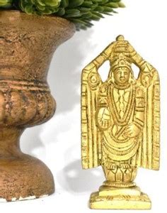 Kuber Handicraft Brass Lord Tirupati Balaji Idol For Puja Height Inch Decorative