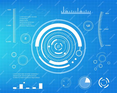 Premium Vector Set Of White Infographic Elements Head Up Display