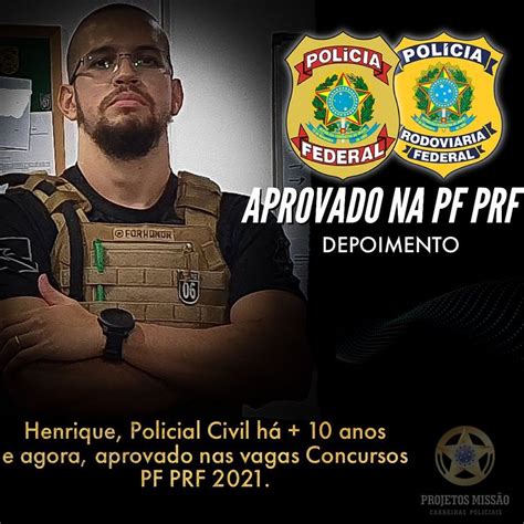Henrique Ribeiro aprovado na PF e PRF Projeto Missão
