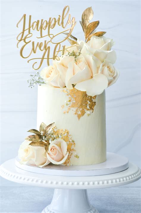 Simple Bridal Shower Cake Wedding Anniversary Cakes Engagement Party