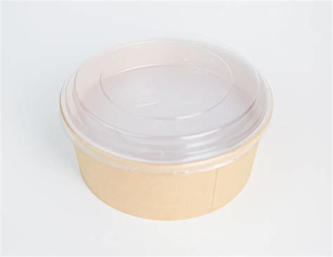 กล่องอาหารกระดาษคราฟ ทรงกลม 1100ml 2ชั้น เส้นผ่าศูนย์กลาง ก้น14 X ปาก
