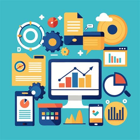 Colorful Business Data Visualization With Bar Graphs Charts And