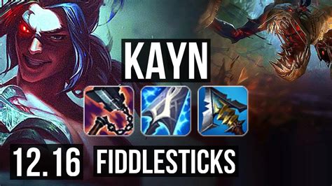 Kayn Vs Fiddle Jng Solo Kills M Mastery Games
