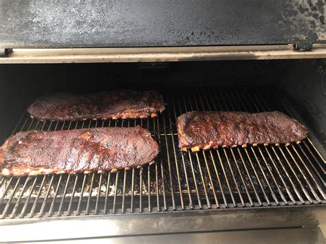 Playing With My Brothers Rec Tec Smoker Pork Ribs Getting Done Thing Is A Lot Of Fun I Need
