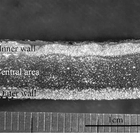 Macroscopic View Of A Cross Section Of The 25cr 35ni 1mo Centrifugally Download Scientific