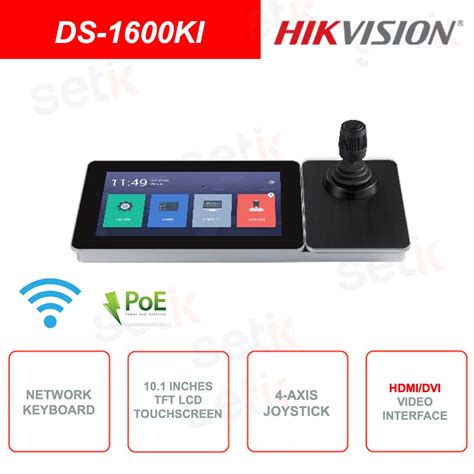 Ds 1600ki Network Keyboard Ip Poe 4 Axis Joystick 101 Inch Lcd
