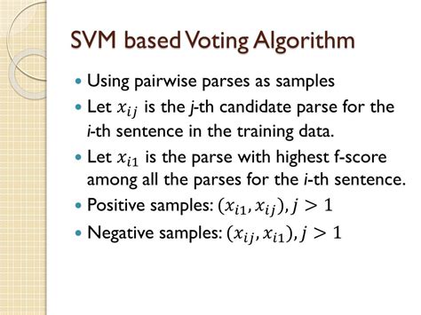 Ppt An Svm Based Voting Algorithm With Application To Parse Reranking