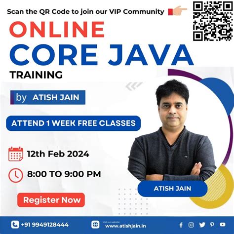 Atish Jain On Linkedin Join Our Upcoming Core Java Online Live Batch