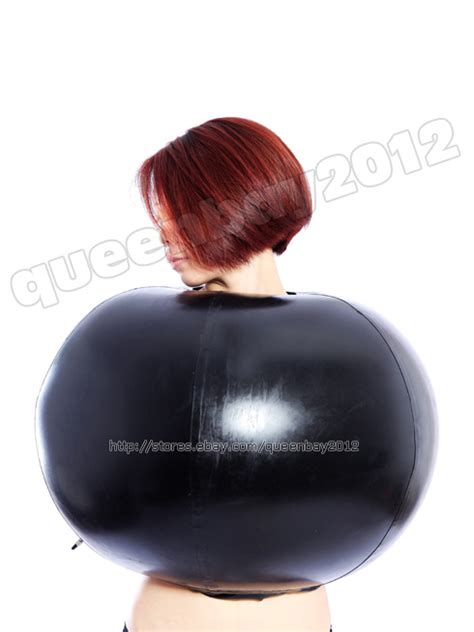 100 Latex Rubber Gummi 08mm Inflatable Top Ball Catsuit Suit Blowup