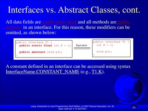 Ppt Abstract Classes And Interfaces In Java Powerpoint Presentation