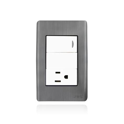 PLACA CON INTERRUPTOR SENCILLO Y UN TOMA CORRIENTE Iluminacion LED