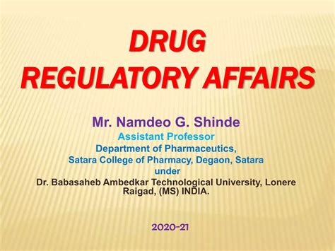 Drug Regulatory Affairs Pptx