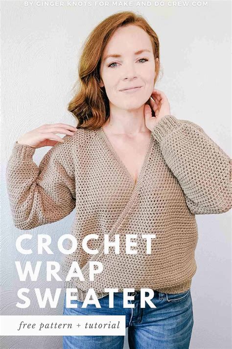 Crochet Ballet Wrap Sweater Free Pattern Make Do Crew