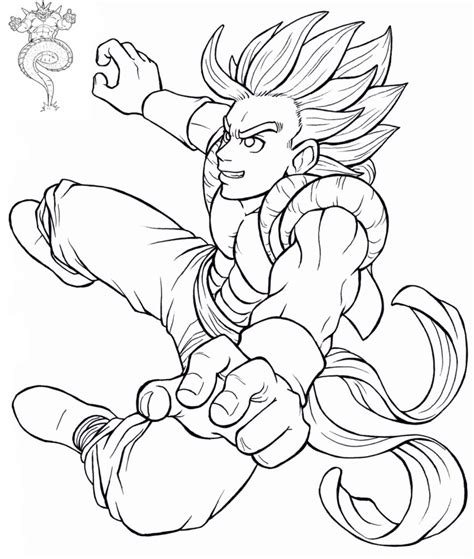 Dragon Ball Z Para Colorear Gogeta
