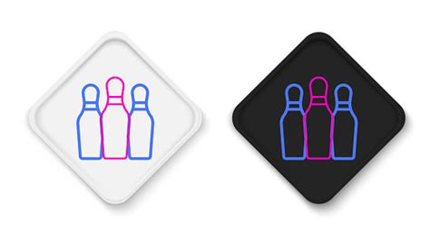 흰색 배경에 격리 된 라인 볼링 핀 아이콘 저글링 클럽 서커스 Skittles 다채로운 개요 개념 벡터 10에 대한 스톡 벡터 아트 및 기타 이미지 Istock