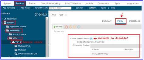 Snmp In Aci Configuration And Verification