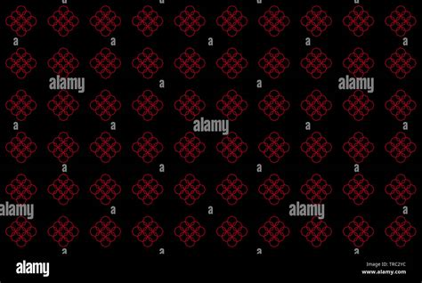 Abstract Geometrical Pattern With Dark Red Octagonal Linear And Two