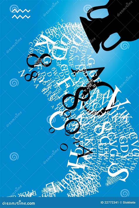 Tierkreiszeichen Wassermann Stock Abbildung Illustration Von