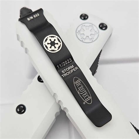 Microtech Utx 85 231 1std Star Wars Storm Trooper Deep Engraved Single