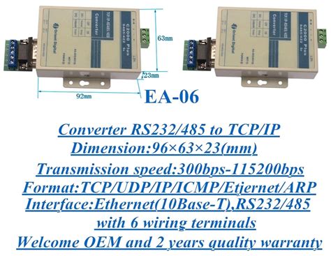 Data Transmission Conveter Rs232 485 To TCP IP Data Transmission Converter Converter