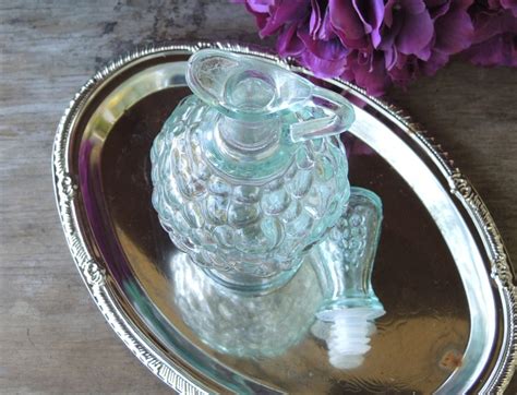 Modder Light Blue Aqua Glass Wine Decanter With Stopper Made Etsy