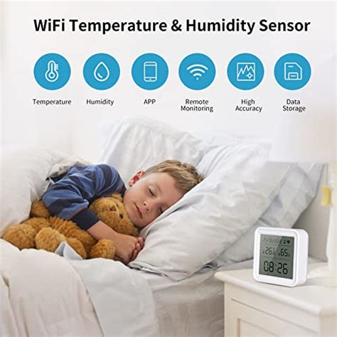 EMylo WiFi Room Thermometer Hygrometer TUYA Bluetooth Digital Indoor Temperature Humidity