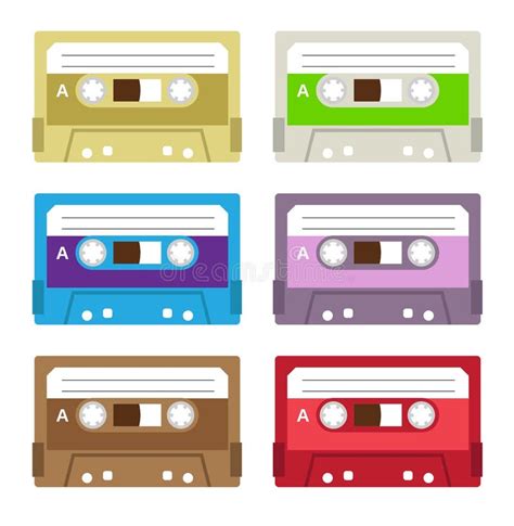 Vintage Cassette Tapes Stock Illustration Illustration Of Plastic