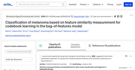Citation Report Classification Of Melanoma Based On Feature Similarity Measurement For